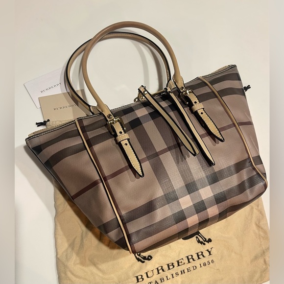 Burberry | Bags | Burberry Plaid Pvc Satchel | Poshmark